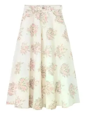 GANNI Floral-Print Maxi Skirt