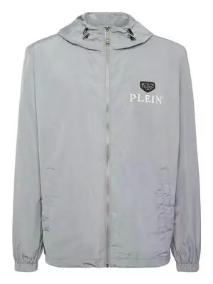 Philipp Plein Logo-plaque Hooded Jacket - Grey