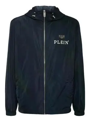 Philipp Plein Logo-plaque Hooded Jacket - Blue