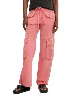 Desigual Frayed Cargo-pocket Trousers - 3013 Rose