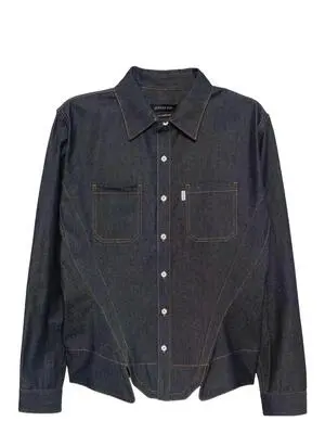 JUNTAE KIM Corset-style Denim Shirt - Blue
