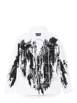 JUNTAE KIM Printed Trompe L'oeil Shirt - White