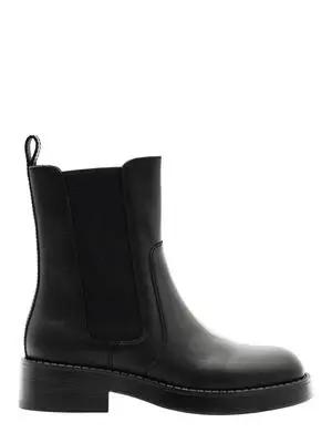 REISS Leather Chelsea Boots - Black