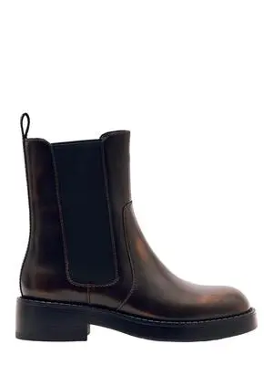 REISS Leather Chelsea Boots - Brown