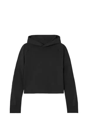 On Studio Cropped Jersey Hoodie - Black