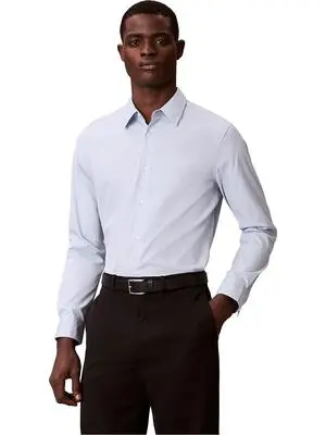 Calvin Klein Supima Stretch Cotton Slim Shirt - Niagara Mist