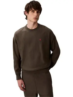 Calvin Klein Premium Terry Relaxed Sweatshirt - Beluga