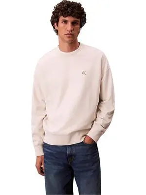 Calvin Klein Premium Terry Relaxed Sweatshirt - Chalk
