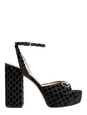 Gucci Platform Sandal With Horsebit - Black