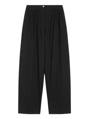 Max Mara Wide-fit Stretch Wool Trousers - Black