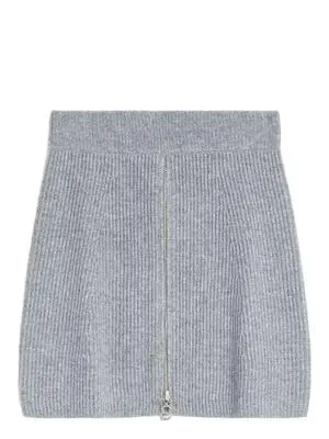 Max Mara Cashmere-blend Mini Skirt - Medium Grey