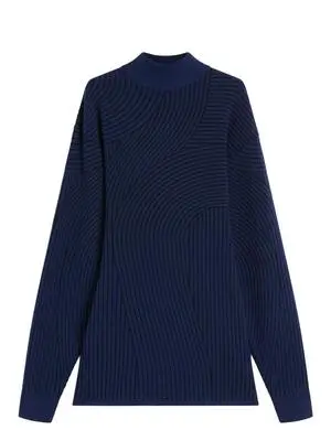 Max Mara 3d Jacquard-knit Dress - Midnightblue