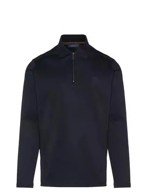 Paul & Shark Long-sleeve Zip Polo Shirt - Blue