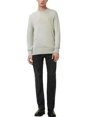 ALLSAINTS Embroidered-logo Crew-neck Sweater - Green