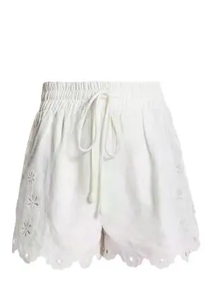 FARM RIO Eyelet-Embroidered Linen Shorts