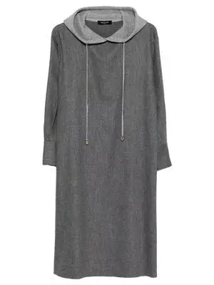 Fabiana Filippi Hooded Midi Dress - Grey