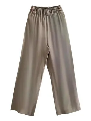 CORTANA Glimmer Elasticated-waistband Palazzo Pants - Brown