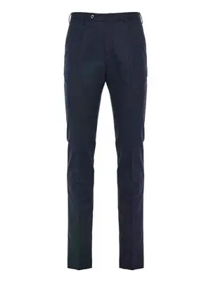 PT TORINO Textured Wool Trousers - Blue