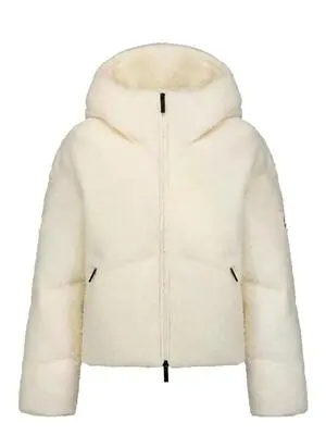 AFTER/LABEL Wool Quilted Hooded Jacket - Neutrals