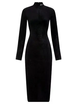 KARL LAGERFELD Sparkle High-Neck Dress