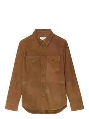 Zadig&Voltaire Suede Button-down Shirt - Brown