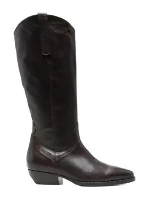 CURIOSITÈ 35mm Pointed-toe Cowboy Boots - Brown
