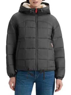 Hunter Crinkle Puffer Jacket - Black