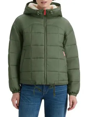 Hunter Crinkle Puffer Jacket Hunter Green