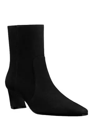 STUART WEITZMAN Stassi Zip Bootie 50 - Black Suede