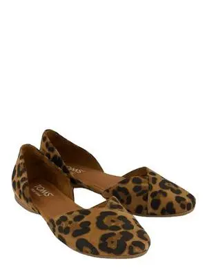 Toms D'Orsay Flat Brown