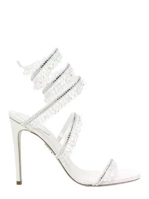 Rene Caovilla 105mm Chandelier Sandals - White