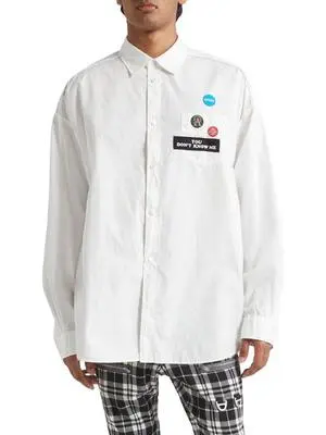 UNDERCOVERISM Embroidered Patch Button-up Shirt - White