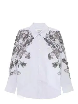FENG CHEN WANG Printed Long-sleeves Shirt - Blue