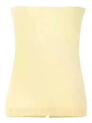 Jacquemus Strapless Knitted Top - Yellow
