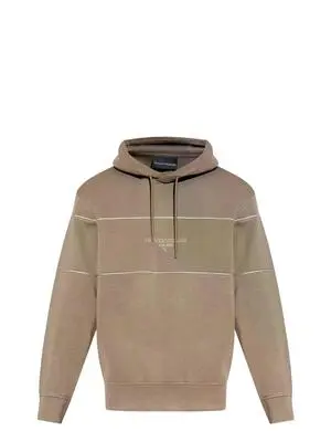 Emporio Armani Logo-print Hoodie - Neutrals
