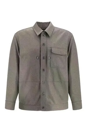 Brioni Button-fastening Patch-pocket Shirt - Grey