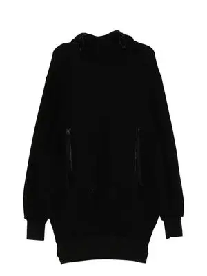Yohji Yamamoto Brushed French-terry Hoodie - Black