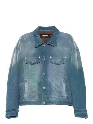 Dsquared2 Corduroy Button Jacket - Blue