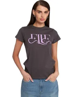 ELLE COLLECTION Graphic Tee - Grey
