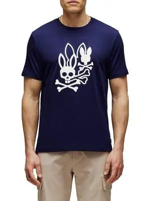 Psycho Bunny Aussie Appliqué Graphic T-shirt - Evening Blue
