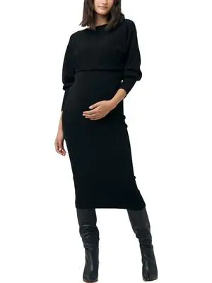 RIPE MATERNITY Knit Maternity Dress - Black