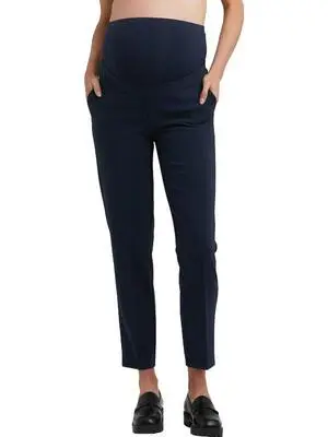 RIPE MATERNITY Alexa Classic Crop Pant - Navy