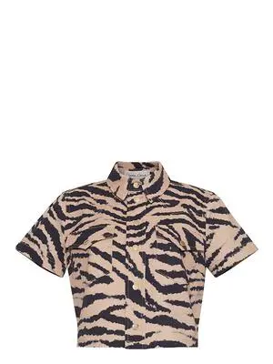Cara Cara Paro Printed Top Zebra Blush