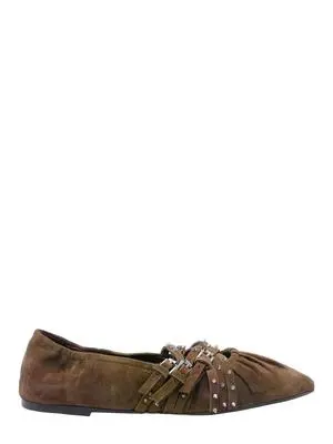 Ash Brendah Pointed-toe Ballet Flats - Brown