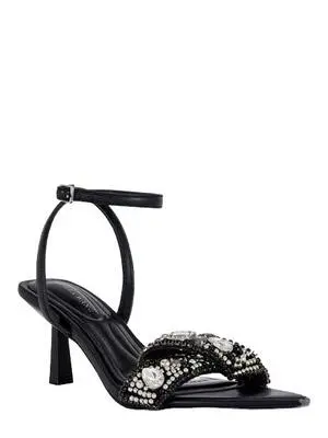 AZALEA WANG Mael Ankle Strap Sandal Black