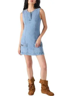 Steve Madden Averi Denim Tank Dress - Forever Blue