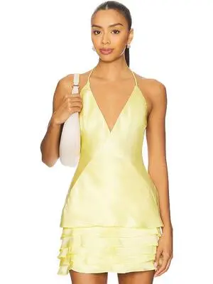 Bardot Yve Halter Neck Cami - Canary Yellow