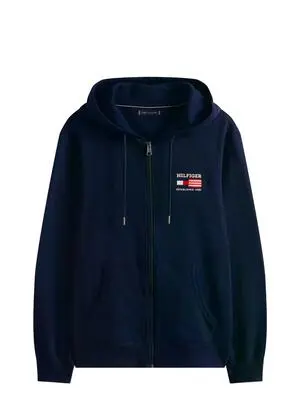 Tommy Hilfiger Embroidered-logo Hoodie - Blue
