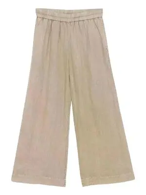 JAMES PERSE Wide Leg Linen Trousers - Brown