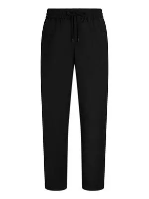 Dolce & Gabbana Structured Wool Canvas Trousers - Black